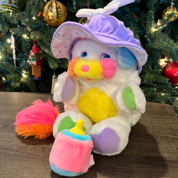 Mattel | Toys | Vintage 986 Baby Bibsy Popples Bonnet Plush Stuffed ...